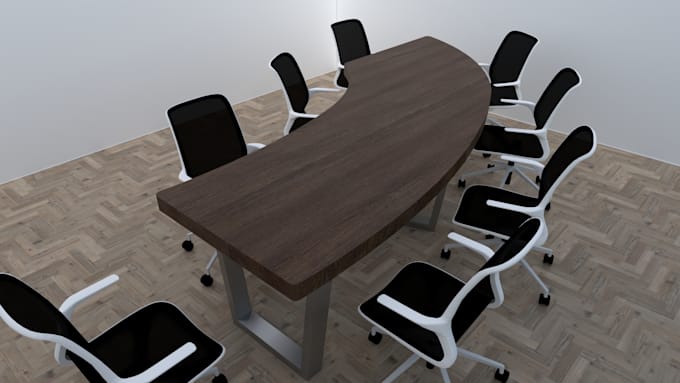 Design custom 3d office table renders and plan by Nikolaspasov11 | Fiverr