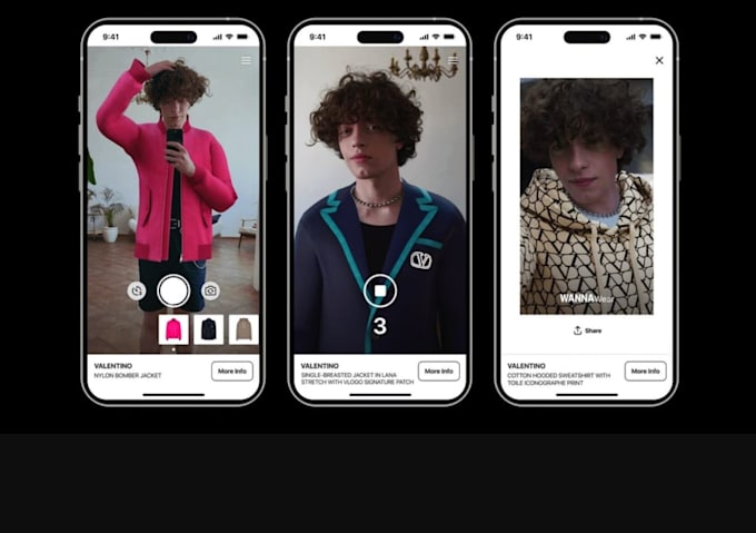 Virtual reality try on app, augmented reality try on app, cameral app ...