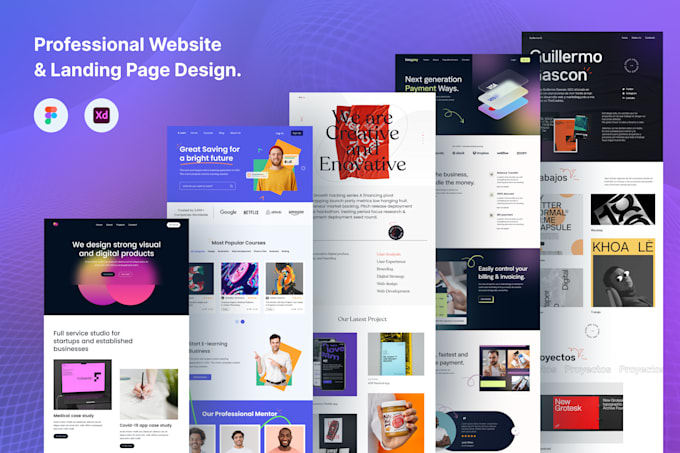 Do high converting website and landing page design in figma by Rubel781 | Fiverr