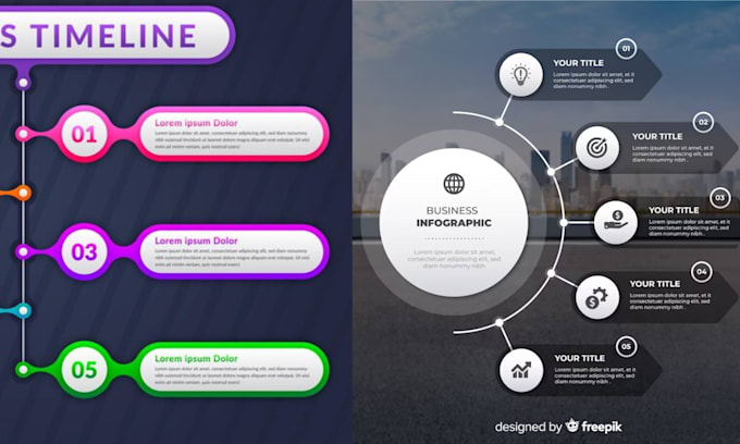 Design flowchart, pie chart, infographics illustration workflow ...