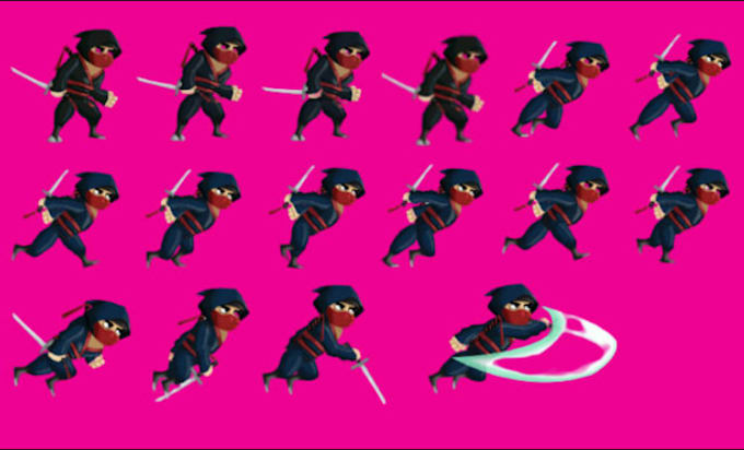 Design 2d sprite sheet, 2d game art, 2d game assets, 2d sprite sheet ...