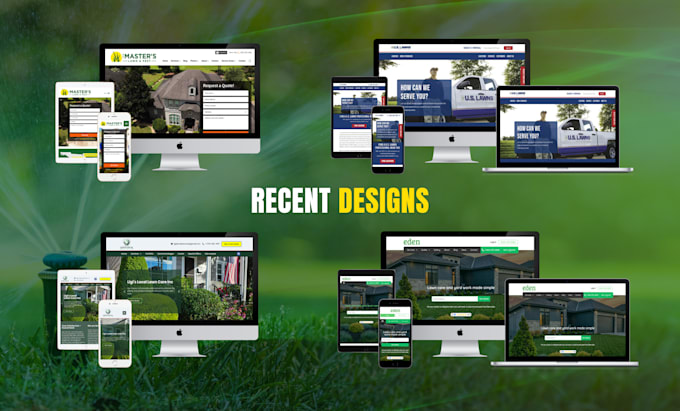 Design landscaping, gardening, planting, snow removal, lawn care service website by ...