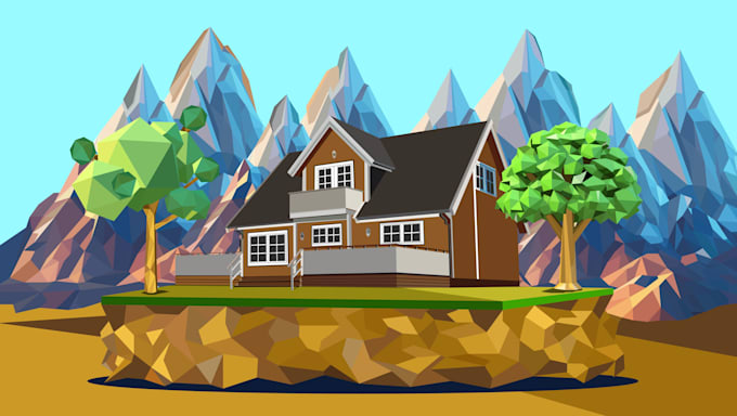 Draw 3d low poly illustrations by Suyashgraphic | Fiverr