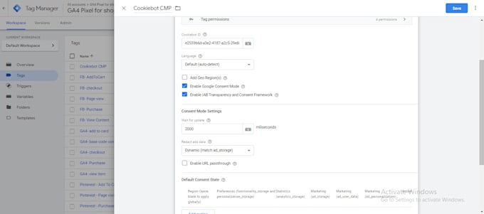 Cookie consent setup, google consent mode v2, gdpr, ccpa, tcf and ...