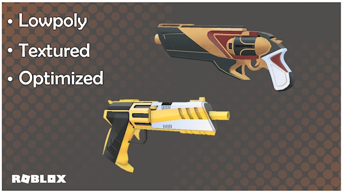 Create game ready 3d items, weapons, objects for any roblox project by ...