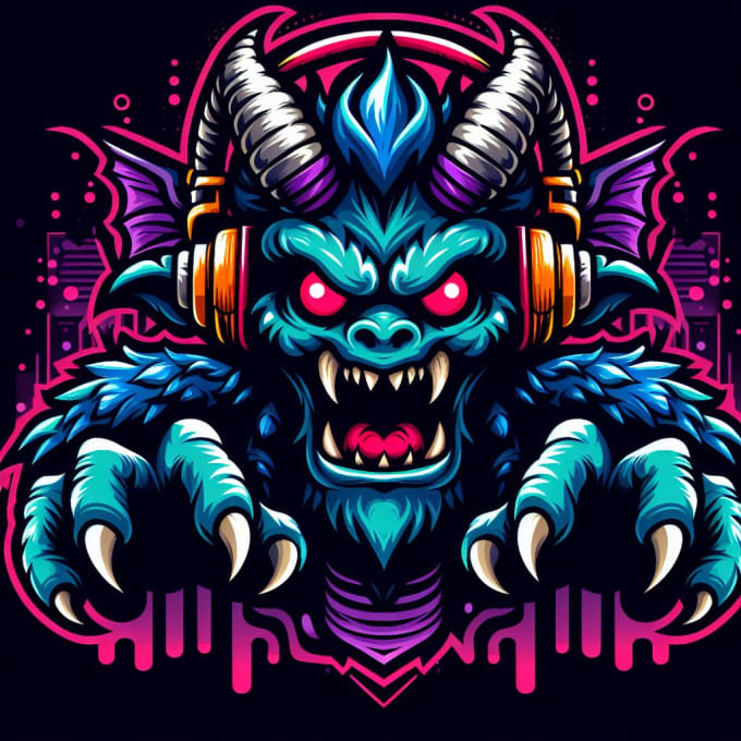 Make an amazing monster gaming mascot logo design for your business by ...
