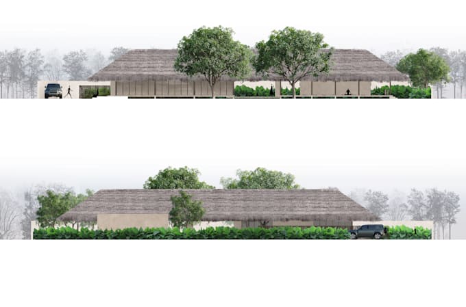 2d render floor plan, elevations, and sections in photoshop by ...