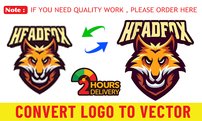 Convert your logo into high resolution vector file by Pixelsvector | Fiverr