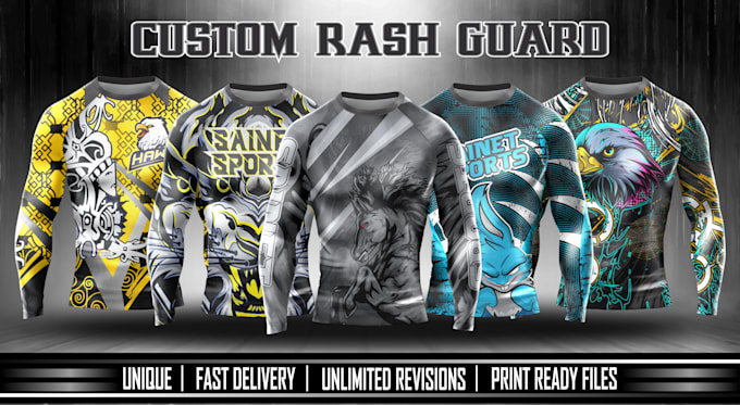 Design full sublimation custom rash guard and fight apparel by ...