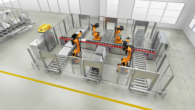 Design autonomous factory with automation and robotics by Ehtesham ...