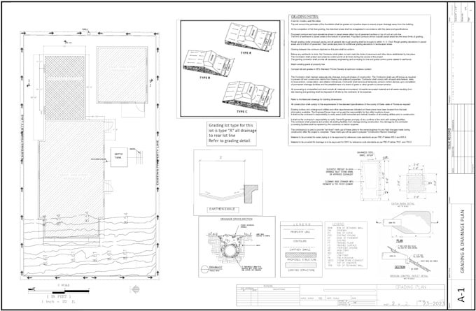 Make civil, grading, and drainage plans in autocad by Civiltechpro | Fiverr