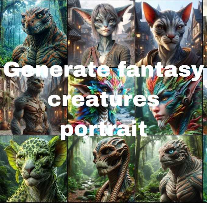 Create realistic fantasy creature portraits ai art by Monsterartworks ...