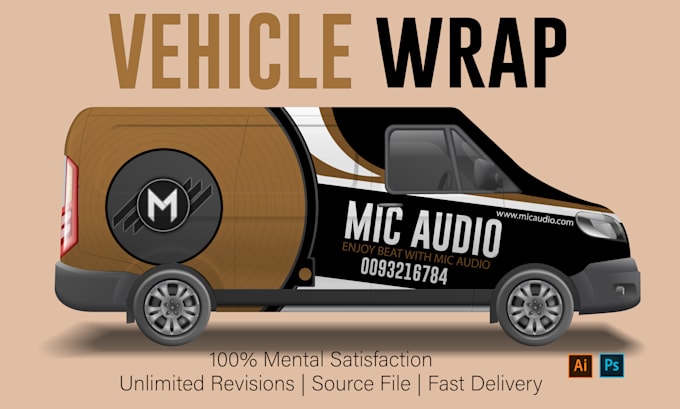 Design eye catching and professional car wrap, van wrap, vehicle wrap ...