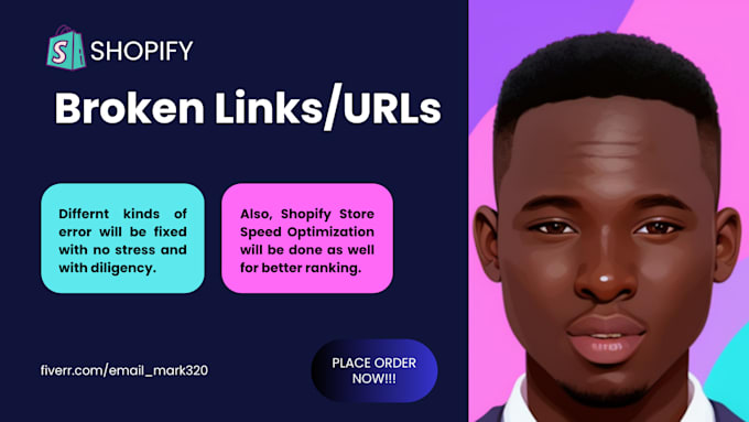 Fix any shopify broken links and fix broken urls in your shopify store by Email_mark320 | Fiverr