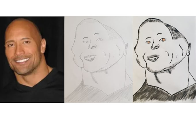 Create hilariously bad sketch portraits for you by Oopssketches | Fiverr