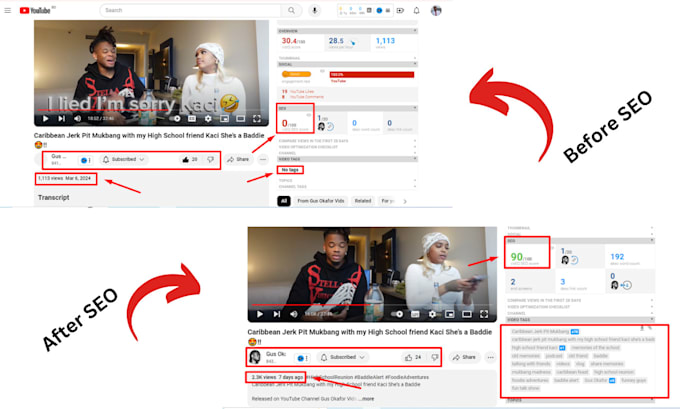 Do youtube video seo to improve video ranking subs, views, and channel ...