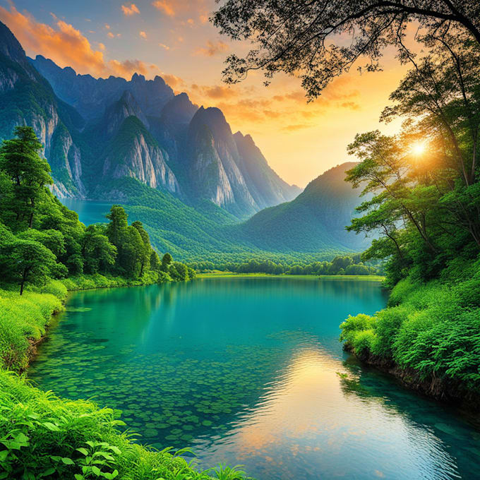 Create stunning ai generated landscapes and nature scenery by ...