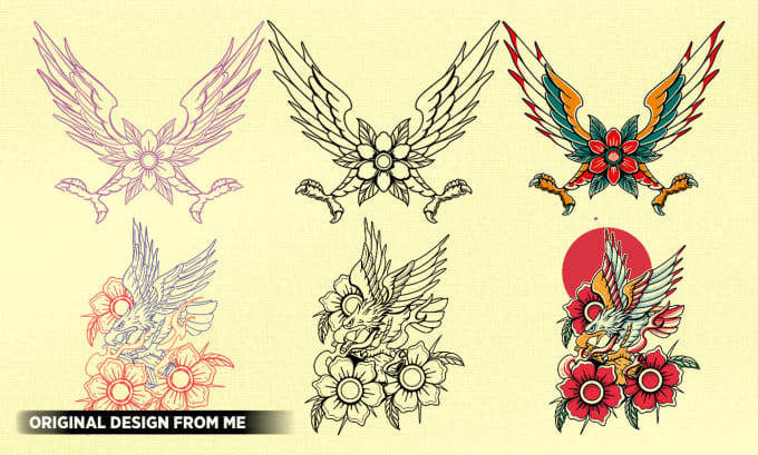 Machen Sie Individuelle Tattoos Für T Shirts Und Traditionelle Tattoo Designs