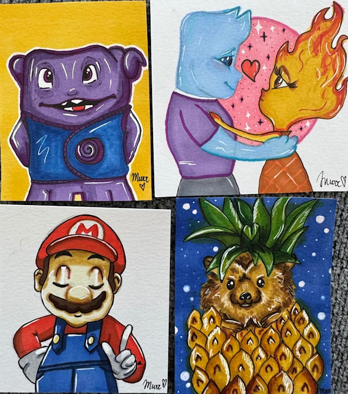 Draw any cartoon character by Murr_art | Fiverr