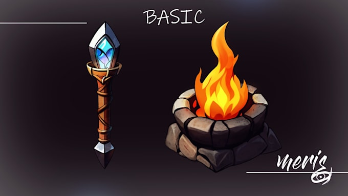 Draw 2d game icons, items, objects, props by Merismodel | Fiverr