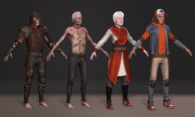 Create a stunning 3d character model for your video game by Danimarti ...