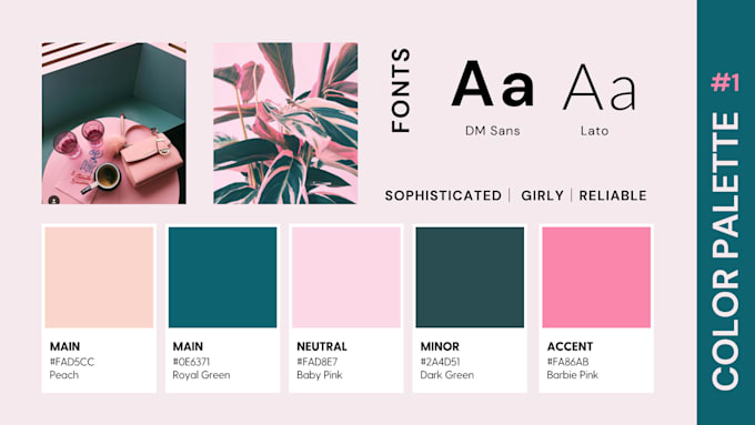 Crea una paleta de colores para tu marca.