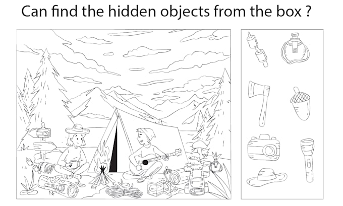 Draw hidden object picture from your idea by Disginersabbir | Fiverr