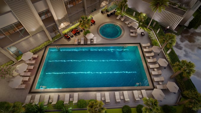 Design home garden, pool ,patio, villa landscape by Saad_barech09 | Fiverr