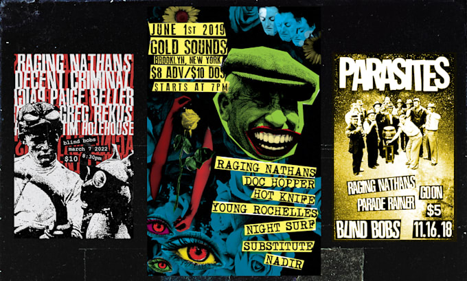 Design a custom punk style flyer or poster by Nickhamby | Fiverr