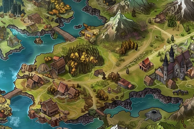 Crear mapas dnd y rpg, mapas de fantasía y batalla, mapas mundiales