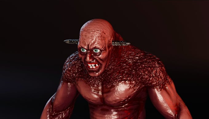 3d creature character for your 3d unity game, horror 3d model, anime ...