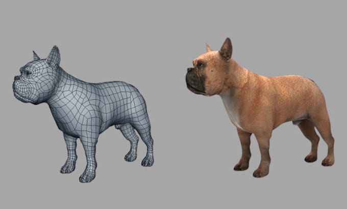 Create 3d models of dogs, animal model, pet figures, realistic animal ...