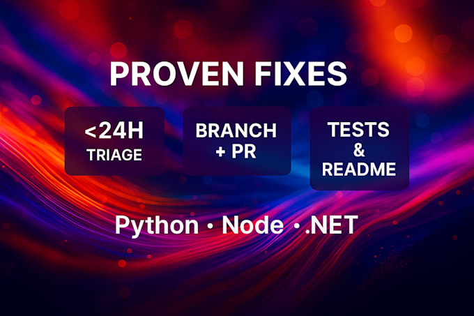 Fix and extend backend apis in python nodejs and dotnet by Llmsjraj | Fiverr