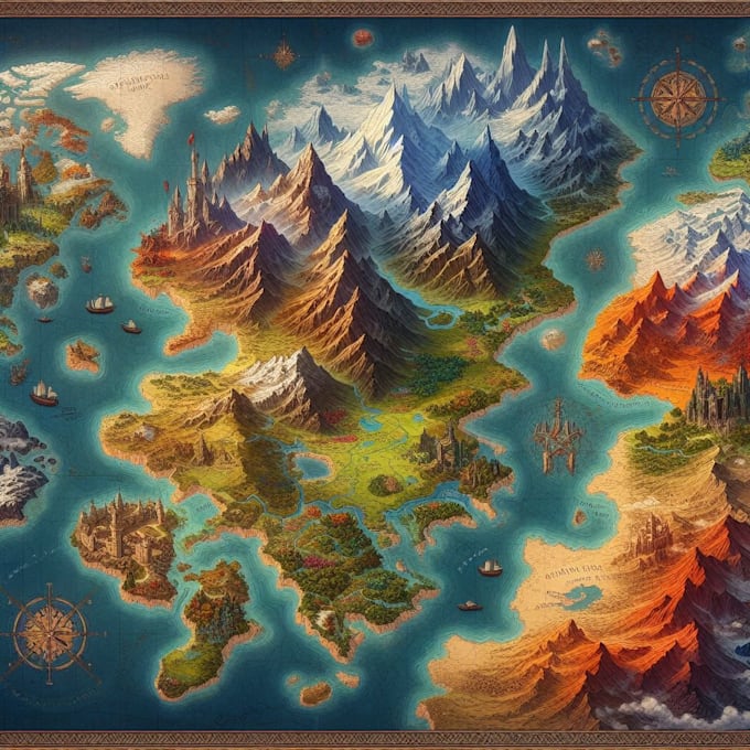 Create a high quality fantasy map by Sarahiutler | Fiverr