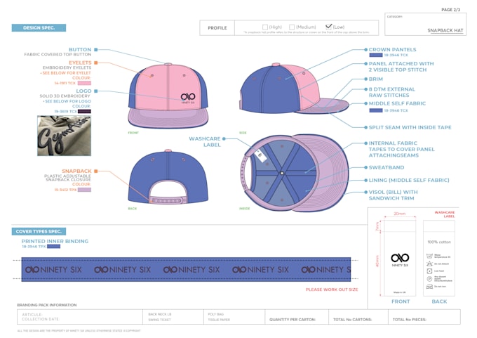 Make hats, caps design and fashion tech packs for production by ...