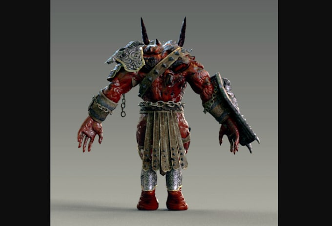 Craft 3d heavy demon character, 3d monster model, humanoid character ...