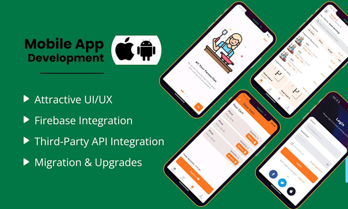 Make a hybrid flutter mobile app development for android and ios app by Kamraanhccp | Fiverr