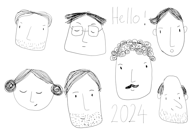 Draw funny cartoon line art for you by Gallery_t | Fiverr