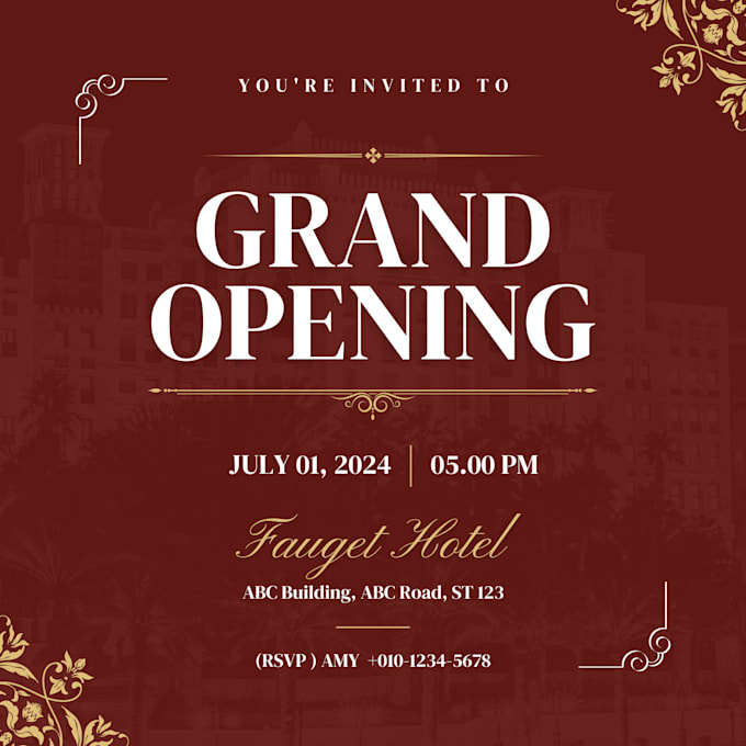 Design professional invitation card by Rachel_kws | Fiverr