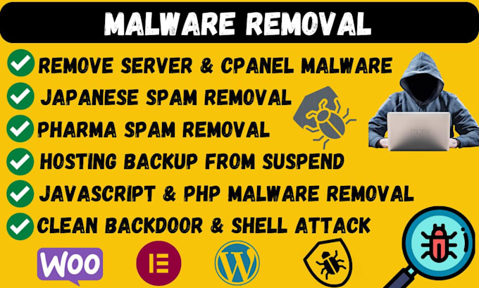 Remove malware, recover hacked wordpress website and setup security by Xenon_project | Fiverr