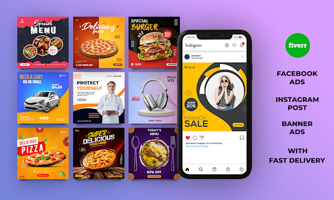 Design attractive social media post, instagram post, facebook ads, ad ...
