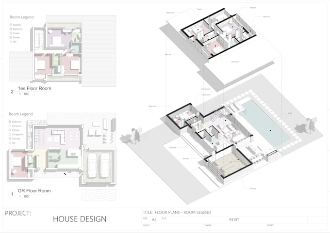 Do architectural projects in revit by Nicoleamberson | Fiverr