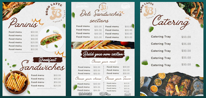 Make professional and modern menu design by Johnny1299 | Fiverr