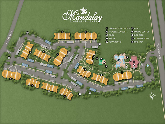 Draw vector site plan or map illustration for real estate property by ...