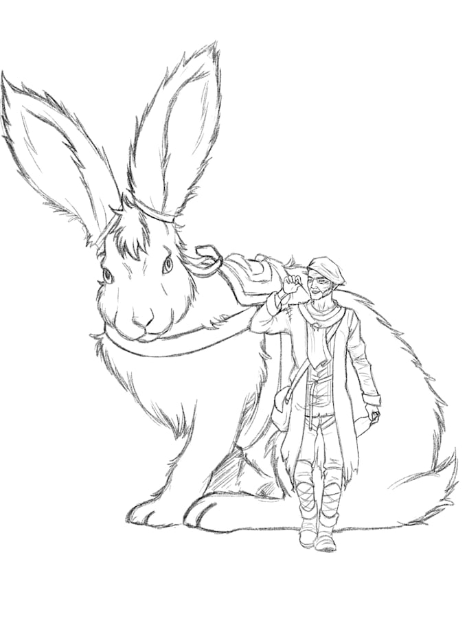 Do a detailed sketch of your character by Elineechan | Fiverr