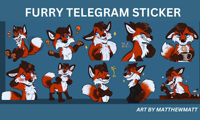 Draw Custom Furry Telegram Stickers Discord Sticker Animated Sticker