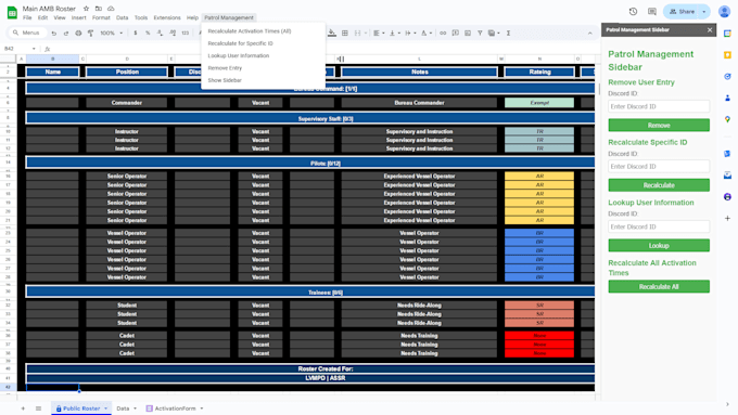 Automation a fivem community department roster by Coolsan25 | Fiverr
