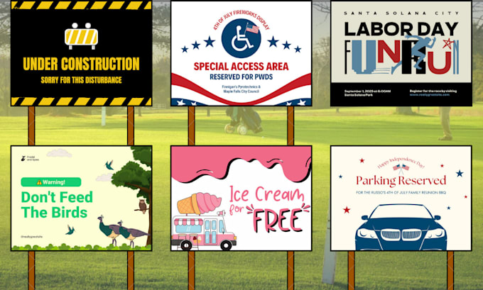 Design premium yard sign, billboard, lawn sign, sign board, signage by ...