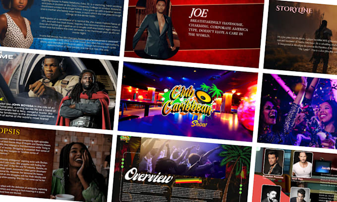 Design custom film pitch deck, movie pitch deck presentation lookbook ...