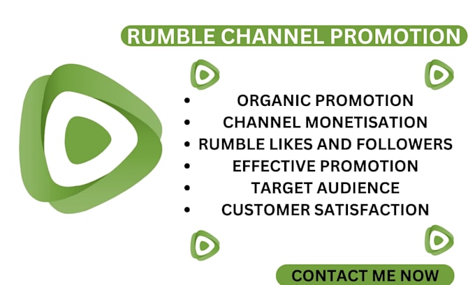 Promote your rumble channel and videos organically, rumble promotion by ...